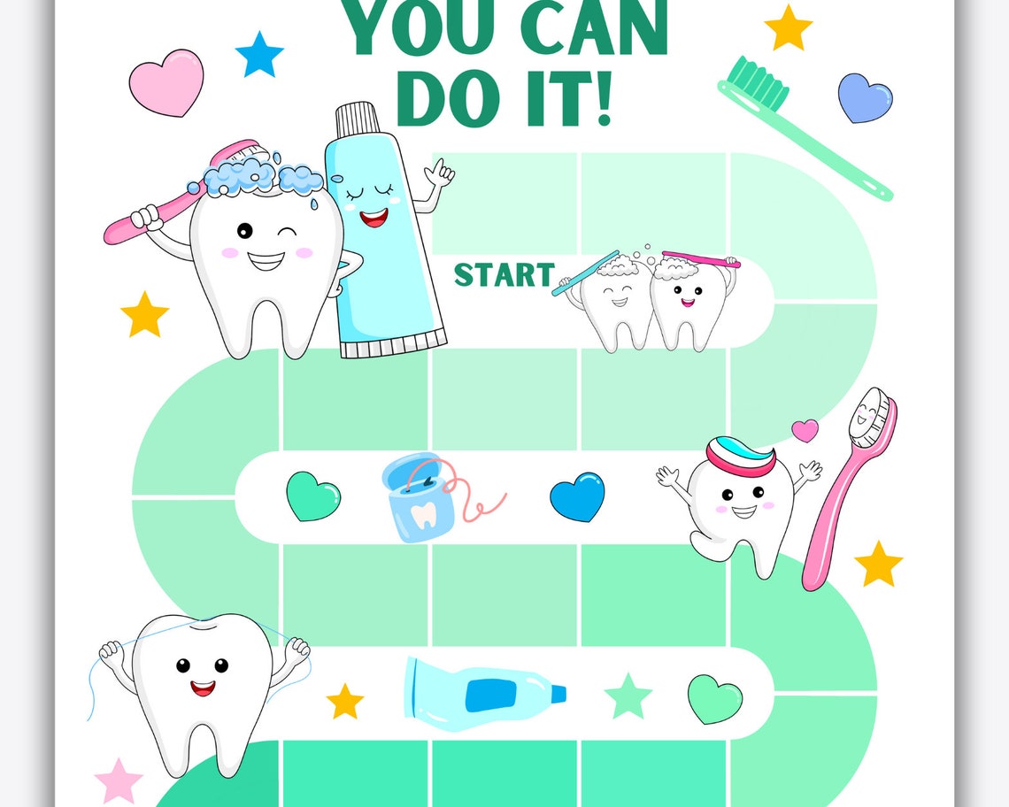 Reward Chart, Brush Your Teeth Reward Chart, Kids Reward Chart, Teeth ...