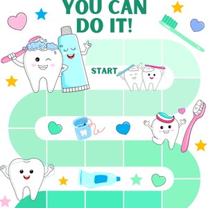 Reward Chart, Brush Your Teeth Reward Chart, Kids Reward Chart, Teeth ...