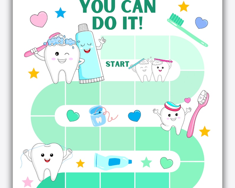 Reward Chart, Brush Your Teeth Reward Chart, Kids Reward Chart, Teeth ...