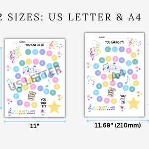 Printable Music Reward Chart, Music Practice, Violin Practice Chart ...
