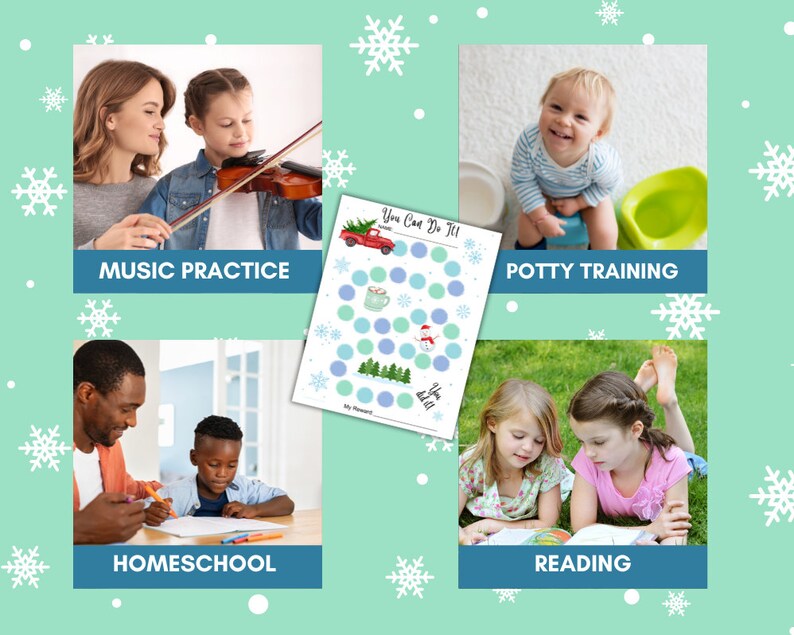 Winter Themed Reward Chart for Kids Toddler Potty Training - Etsy