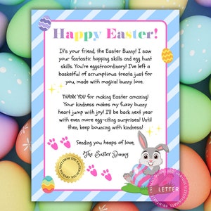 Letter From the Easter Bunny, Easter Bunny Surprise, Printable Letter ...