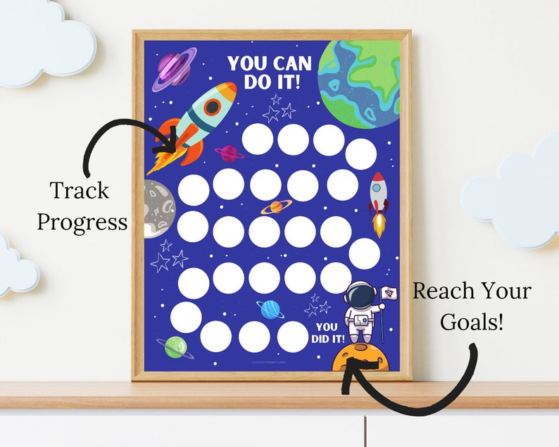 Outer Space Reward Chart Printable, Astronaut Sticker Chart, Toddler ...