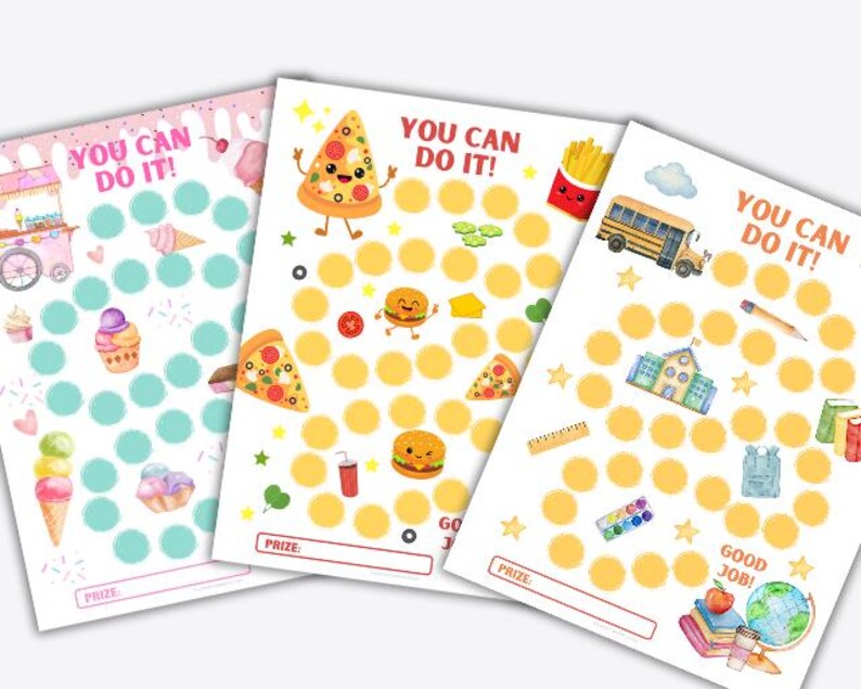 Printable Reward Chart Bundle for Kids, Toddler Sticker Charts, Potty ...