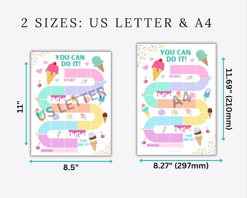 Ice Cream Reward Chart, Behavior Chart, Sticker Chart, Potty Training ...