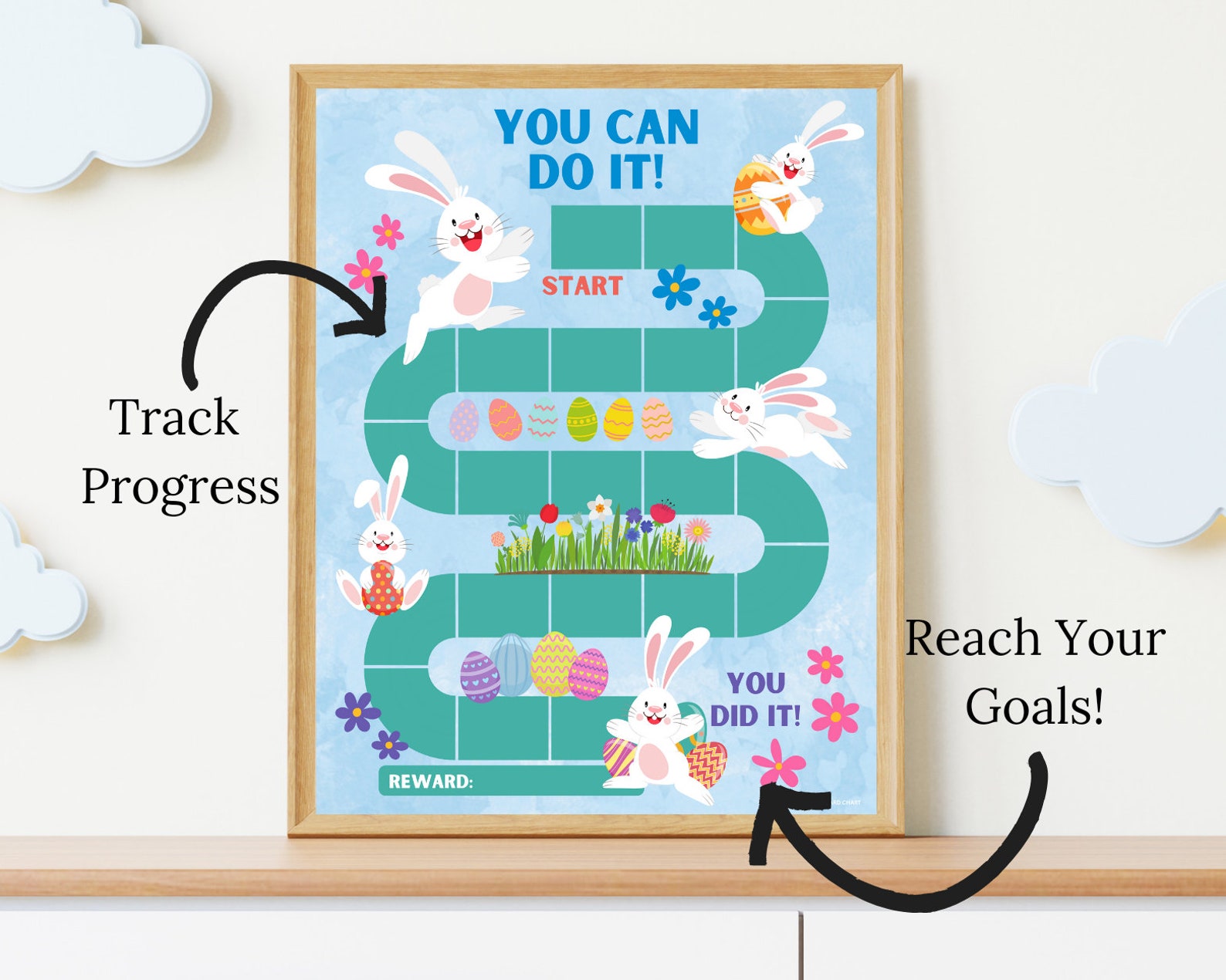 Easter Reward Chart, Easter Bunny Potty Training Chart, Bunny Reward ...