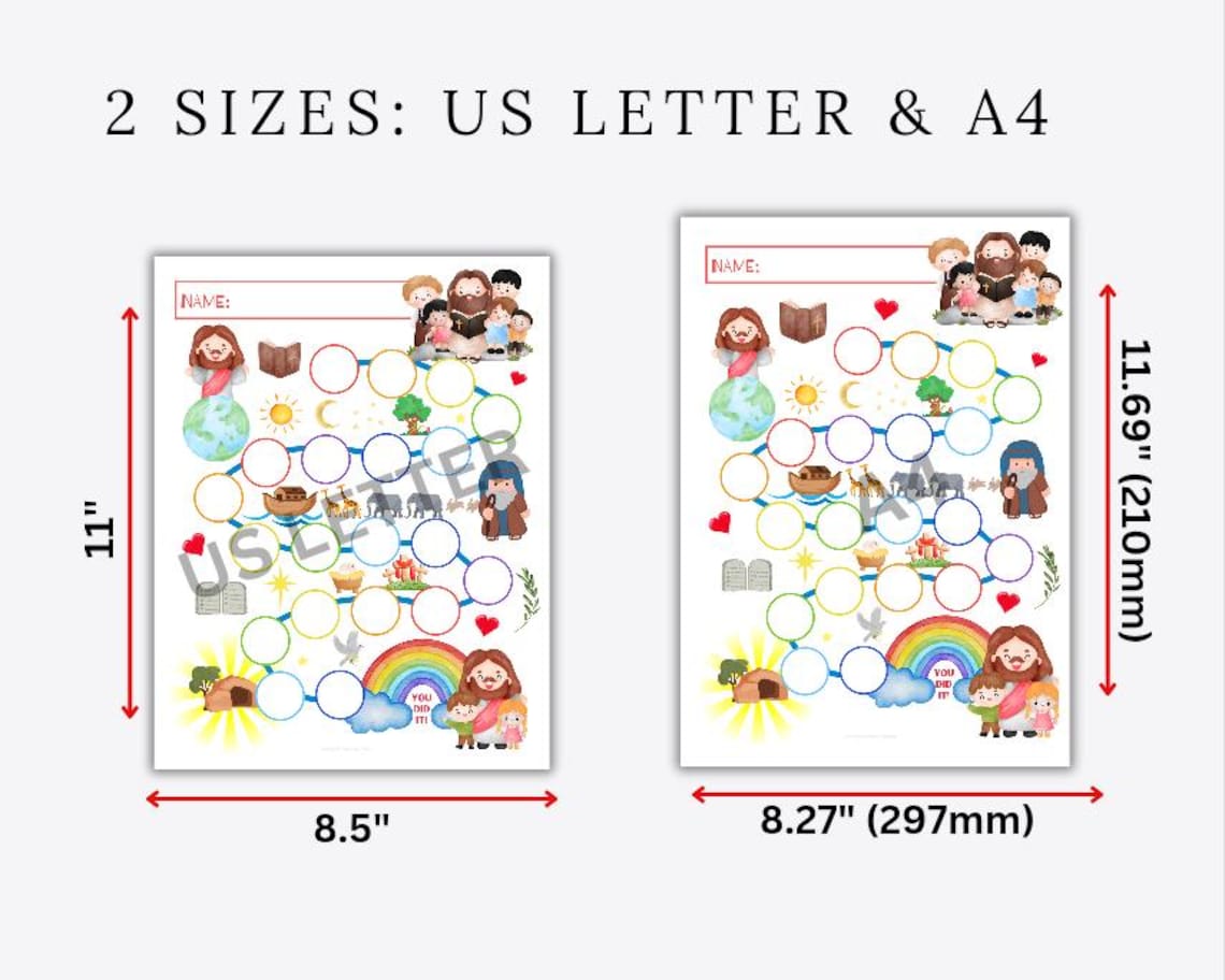 Jesus Reward Chart, Bible Reading Tracker, Church School Chart ...