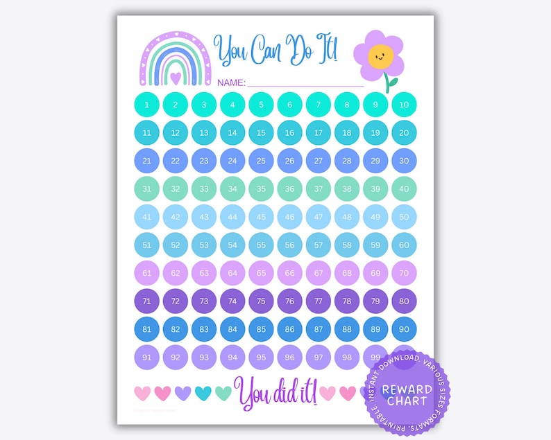 Kids Printable Reading Chart, Reading Reward Chart, Kids Reward Chart ...