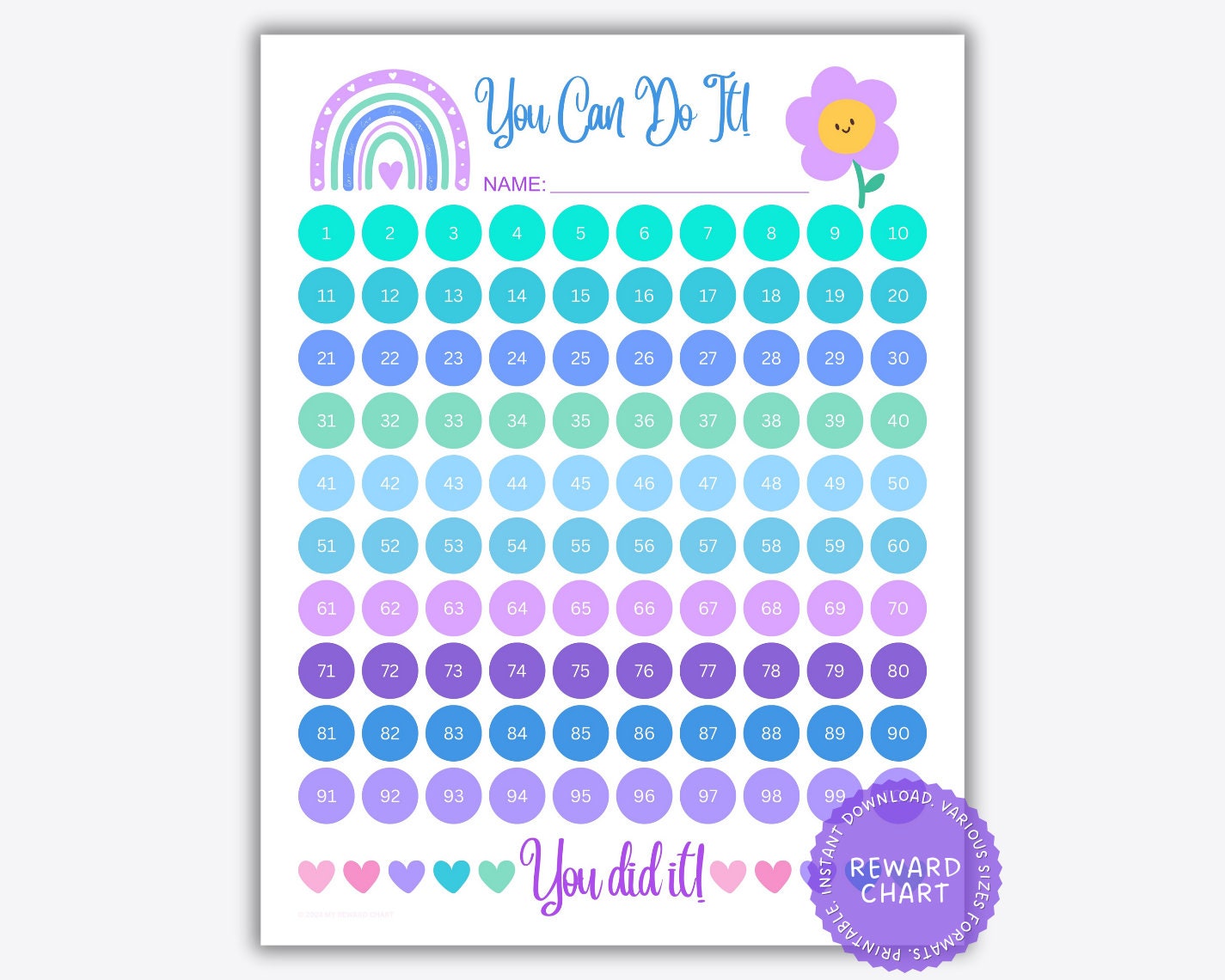 Kids Printable Reading Chart, Reading Reward Chart, Kids Reward Chart ...