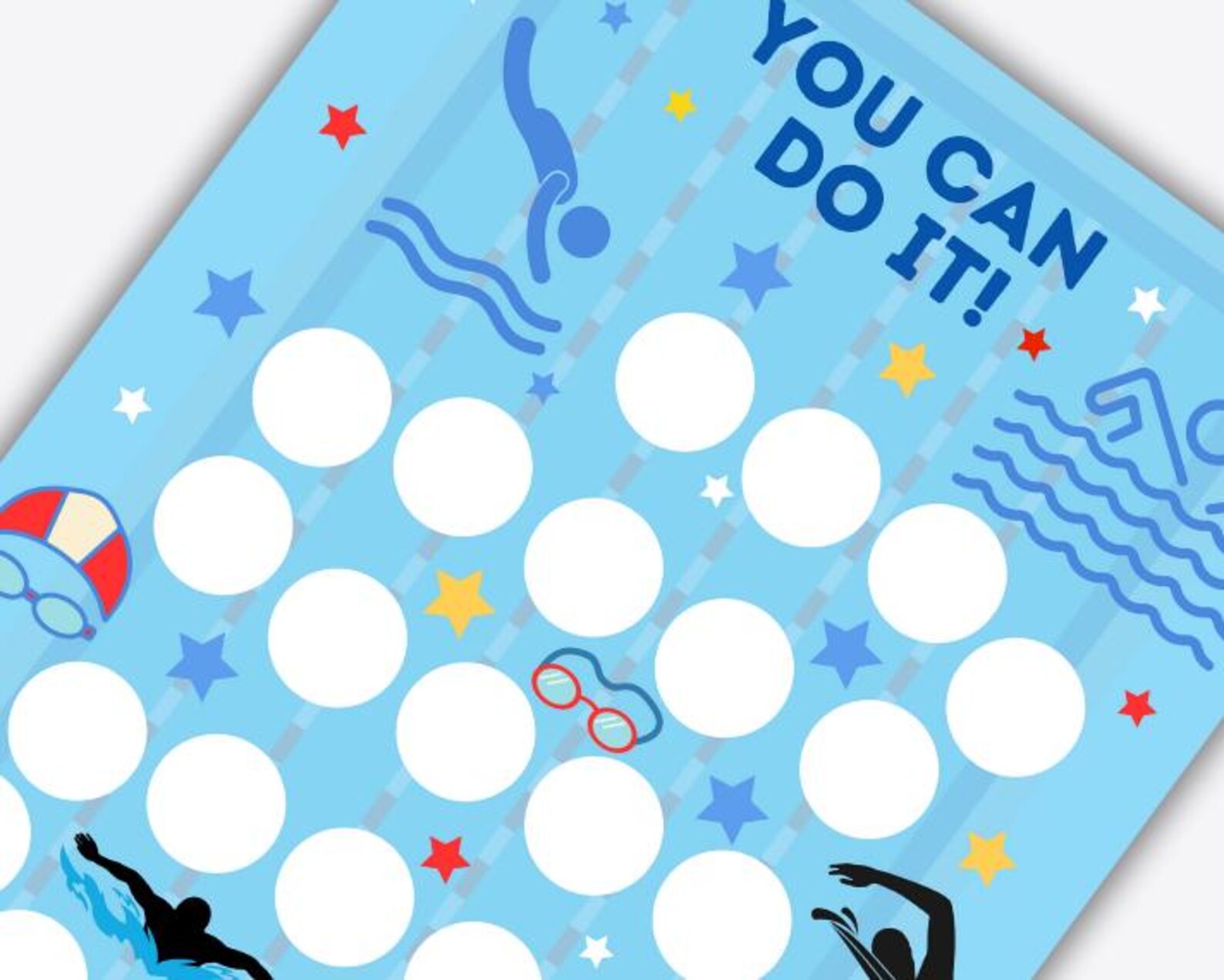 Swimming Reward Chart, Sport Reward Chart, Athlete Sticker Chart ...