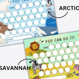 Animal Reward Charts Bundle: Habit Tracker, Classroom Printable (PDF ...