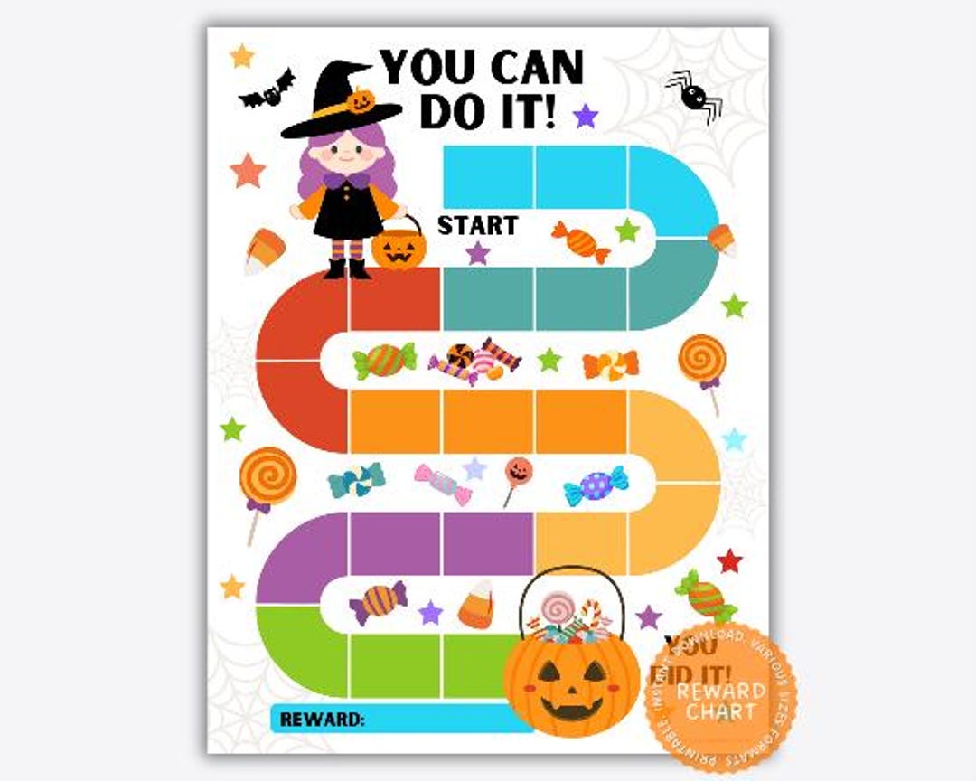 Halloween Candy Reward Chart, Kids Sticker Chart, Behavior Chart ...