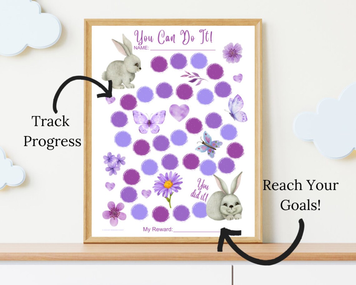 Printable Reward Chart, Easter Reward Chart, Potty Training Chart, Kids ...