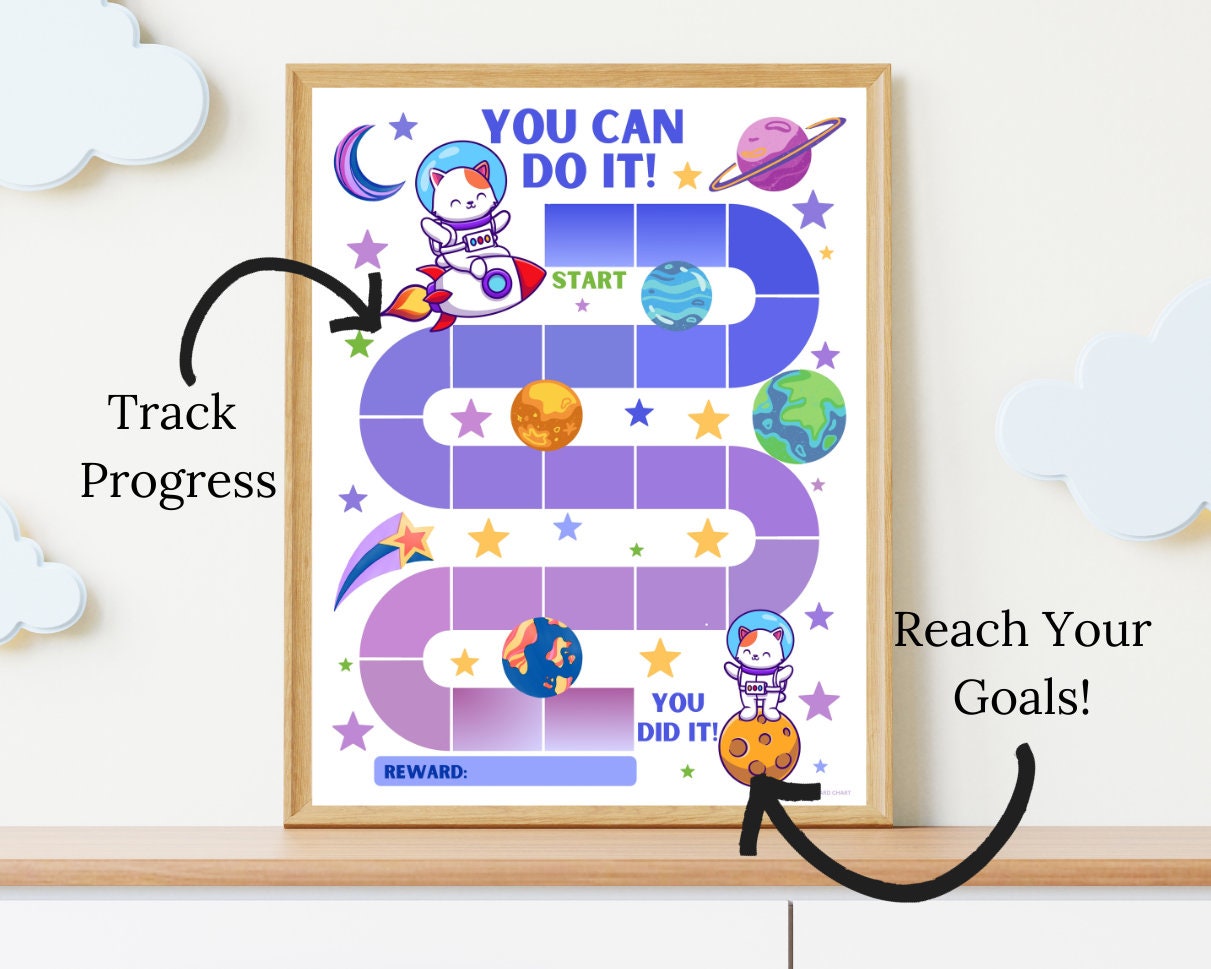 Space Reward Chart Printable Kids Reward Chart Potty - Etsy