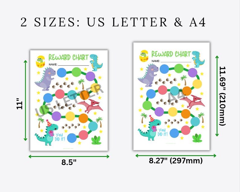 Dinosaur Potty Training Reward Chart: Kids' Sticker Chart (PDF) - Etsy