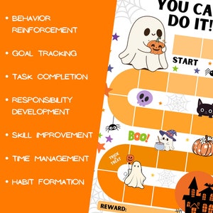 Halloween Reward Chart: Kids Behavior & Potty Training (printable PDF ...