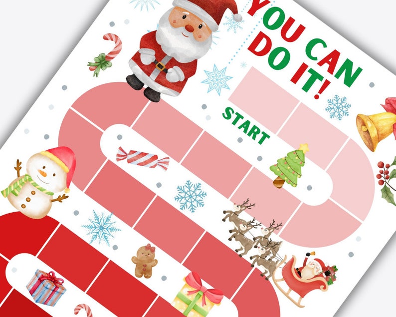 Christmas Reward Chart, Printable Reward Chart, Kids Reward Chart ...