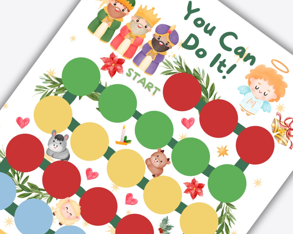 Nativity Scene Reward Chart: Christmas Potty Training (printable PDF ...