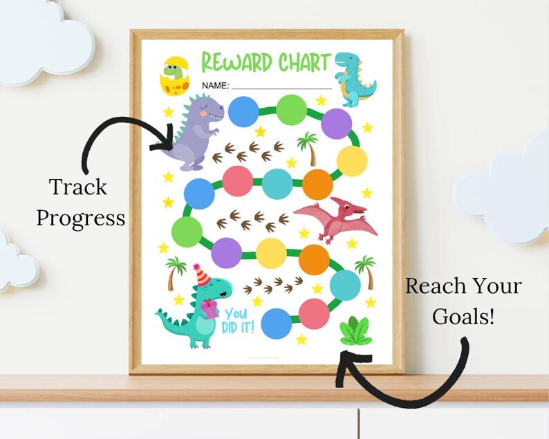 Dinosaur Potty Training Reward Chart: Kids' Sticker Chart (PDF) - Etsy