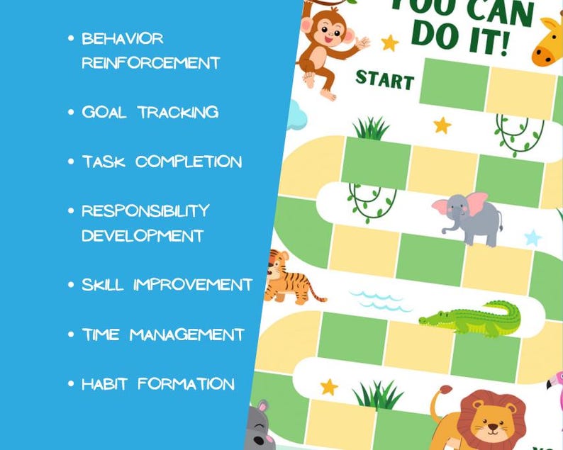 Zoo Animal Reward Chart: Potty Training, Classroom Behavior (PDF ...