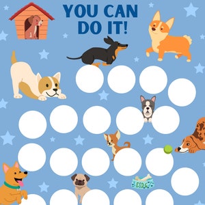 Puppy Dog Reward Chart: Kids Behavior Tracker (printable PDF) - Etsy