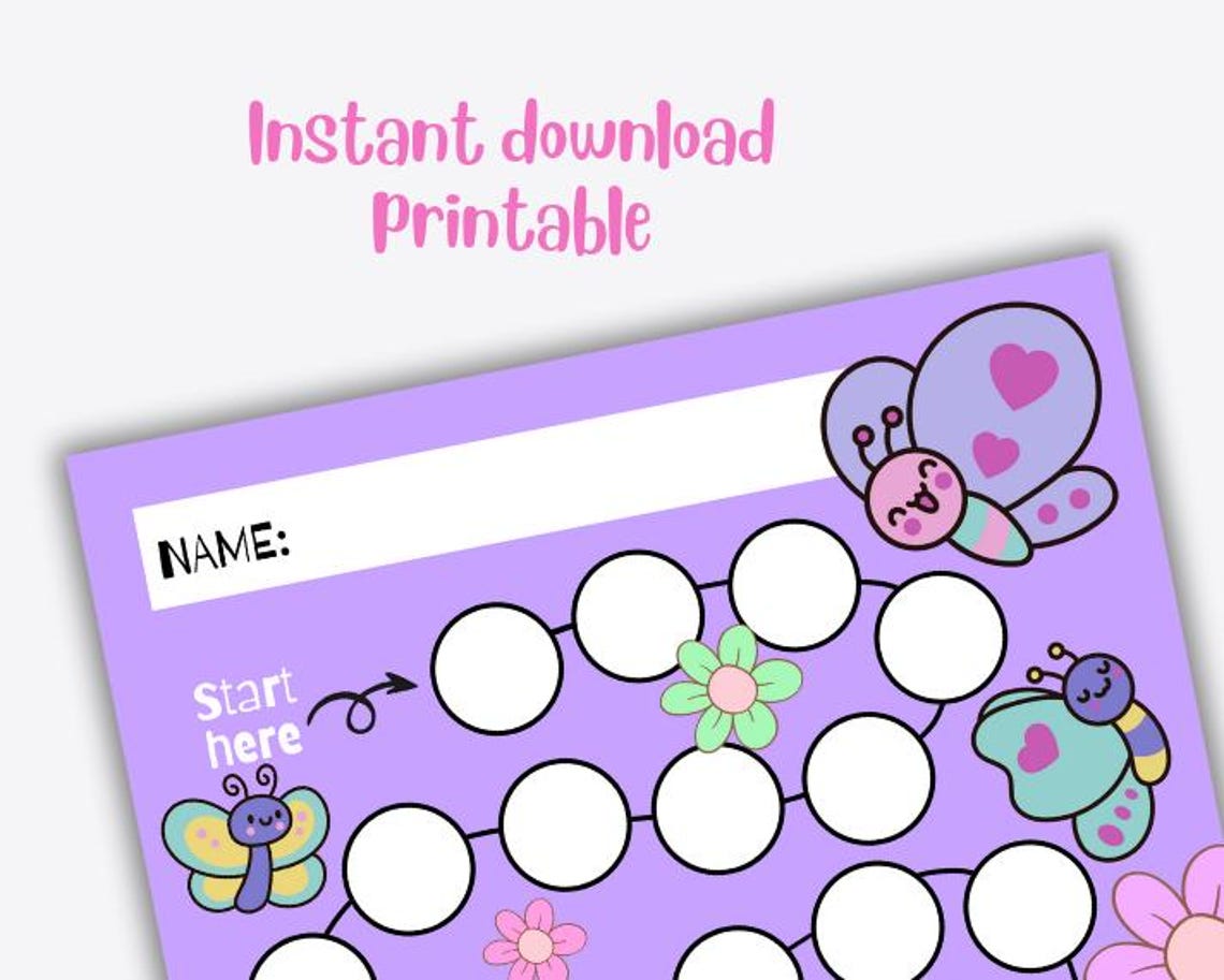Butterfly Reward Sticker Chart, Toddler Reward Chart, Printable Potty ...