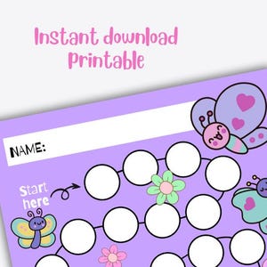 Butterfly Reward Sticker Chart, Toddler Reward Chart, Printable Potty ...