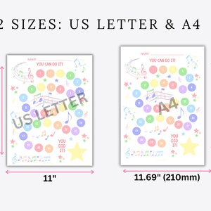 Printable Rainbow Music Practice Reward Chart (PDF, PNG, JPG) - Etsy