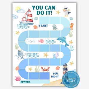Nautical Kids Reward Chart: Printable Behavior & Chore Tracker (PDF) - Etsy