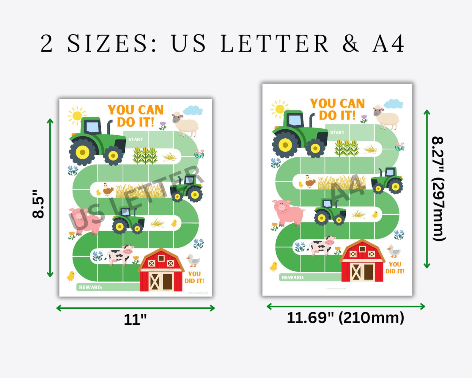 Printable Tractor Reward Chart, Potty Training Chart, Sticker Chart ...
