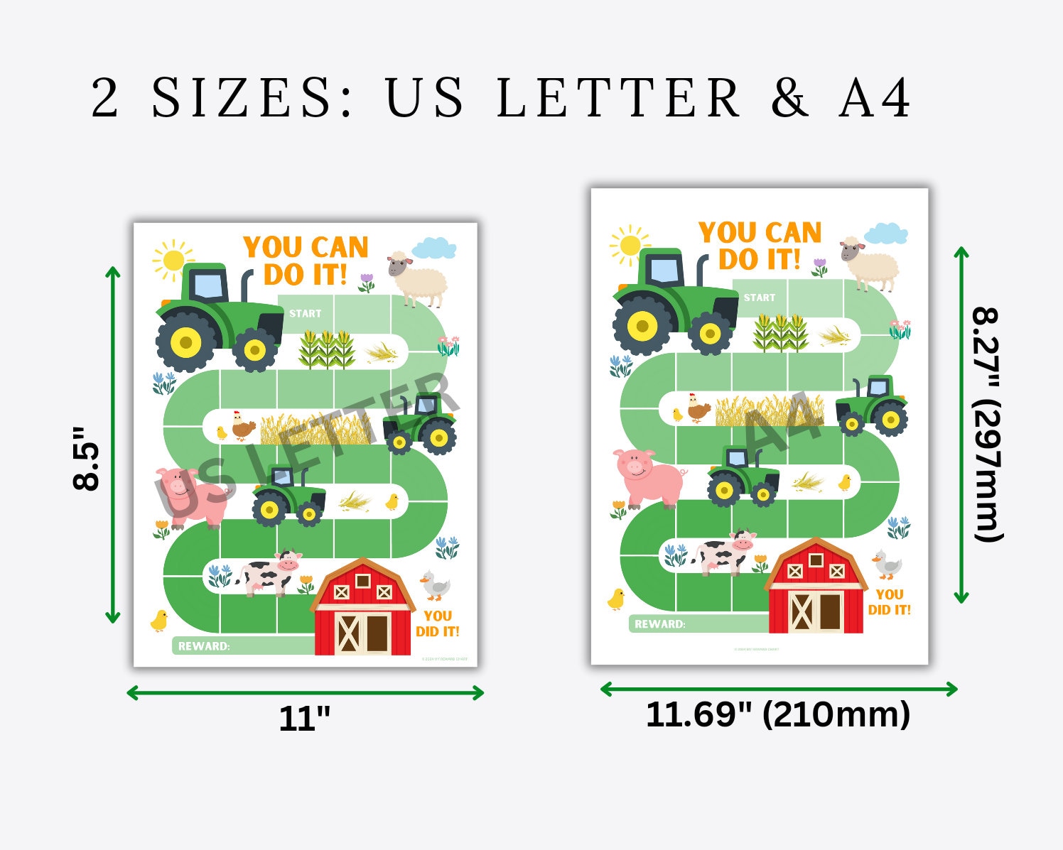 Printable Tractor Reward Chart, Potty Training Chart, Sticker Chart ...