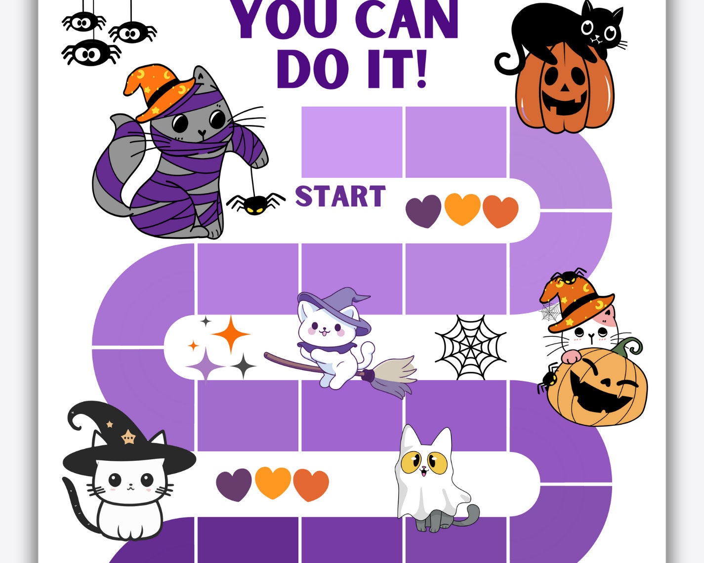 Halloween Cat Reward Chart, Printable Kids Reward Chart, Cat Sticker ...