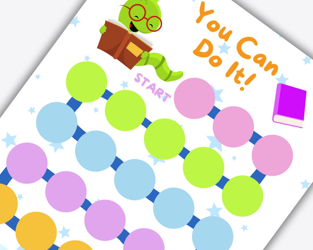 Printable Kids Reading Chart Kids Reading Log School - Etsy