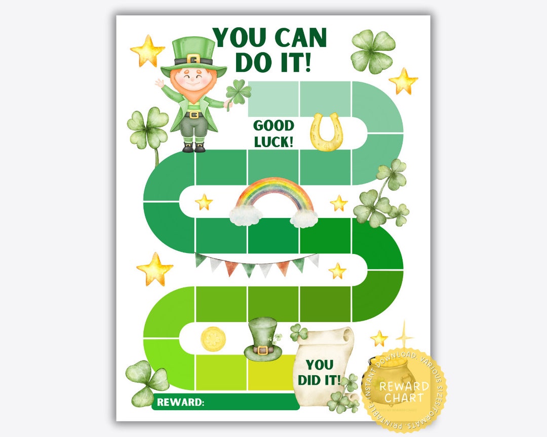 Leprechaun Reward Chart: St. Patrick's Day Kids Behavior (PDF) - Etsy