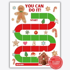 Christmas Reward Chart, Gingerbread Sticker Chart, Behavior Chart ...