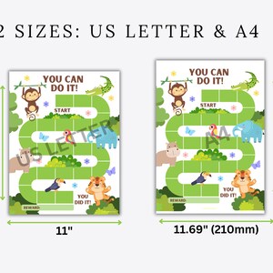 Printable Reward Chart, Jungle Reward Chart, Zoo Sticker Chart, Monkey ...