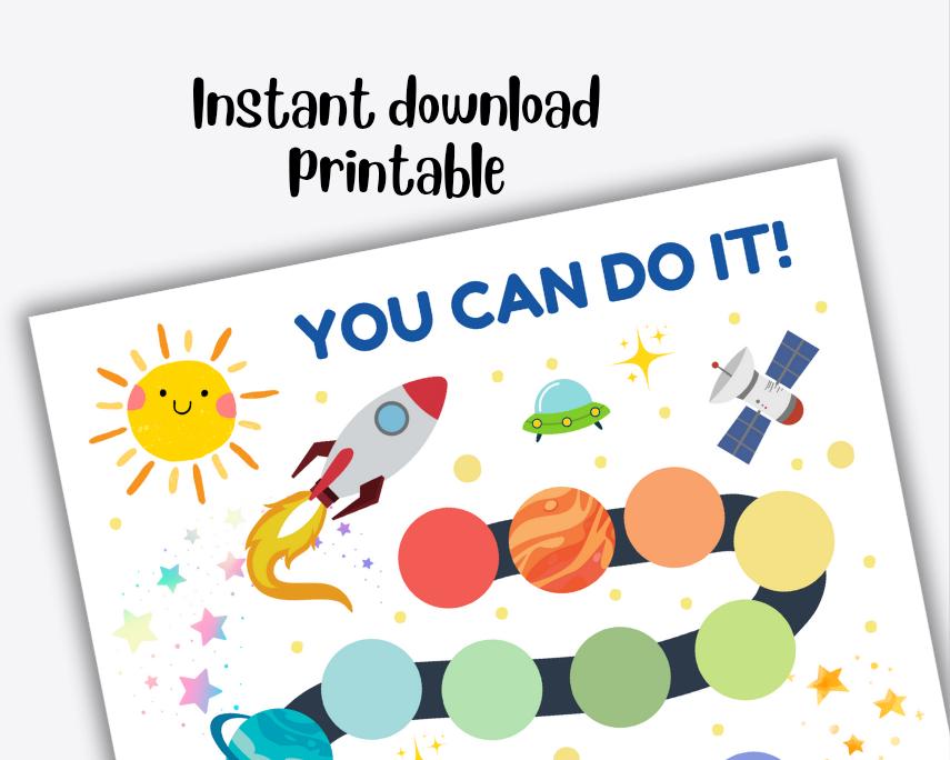 Outer Space Reward Chart Printable, Sticker Chart, Toddler Behaviour ...