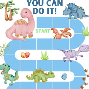 Printable Dinosaur Reward Chart for Kids, Kids Reward Chart, Behavior ...