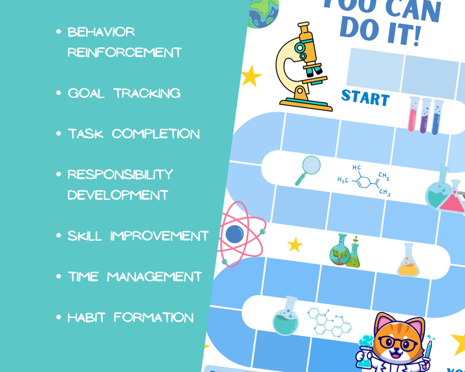 Kids Science Reward Chart, School Sticker Chart, Classroom Behavior ...