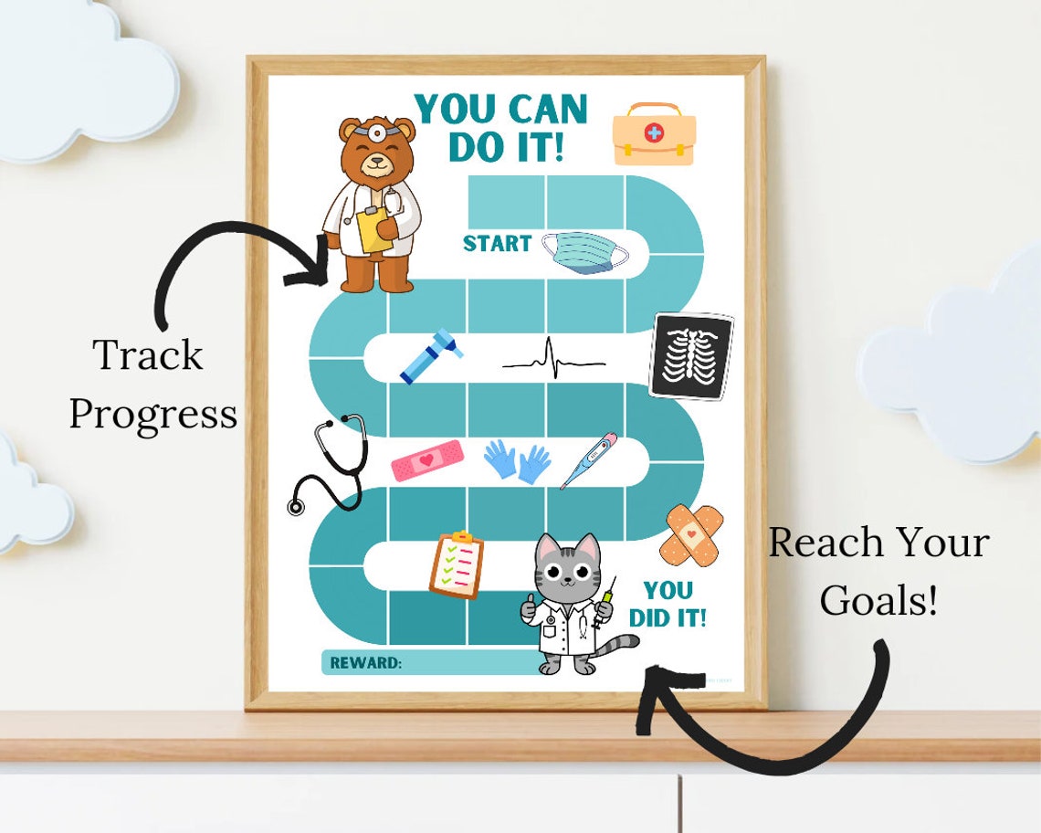 Printable Doctor Visit Reward Chart: Toddler Behavior Tracker (PDF) - Etsy