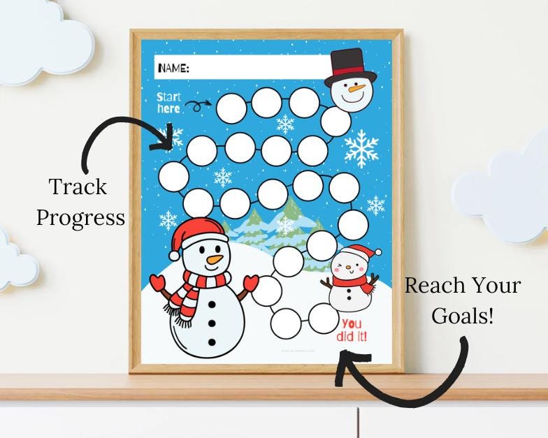 Christmas Reward Sticker Chart Bundle: Santa, Reindeer, Elf (printable ...