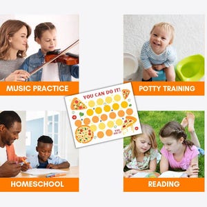 Printable Pizza Reward Chart, Sticker Chart, Reward Chart Kids ...