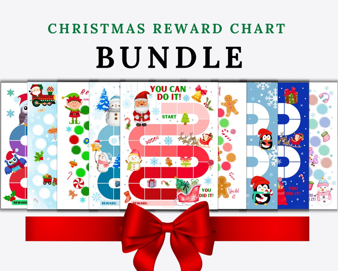 Christmas Reward Charts, Christmas Sticker Chart, Christmas Potty ...