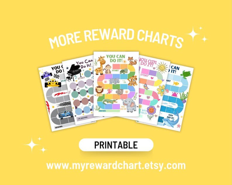 Llama Reward Chart for Kids: Potty Training, Behavior (PDF, JPG, PNG ...