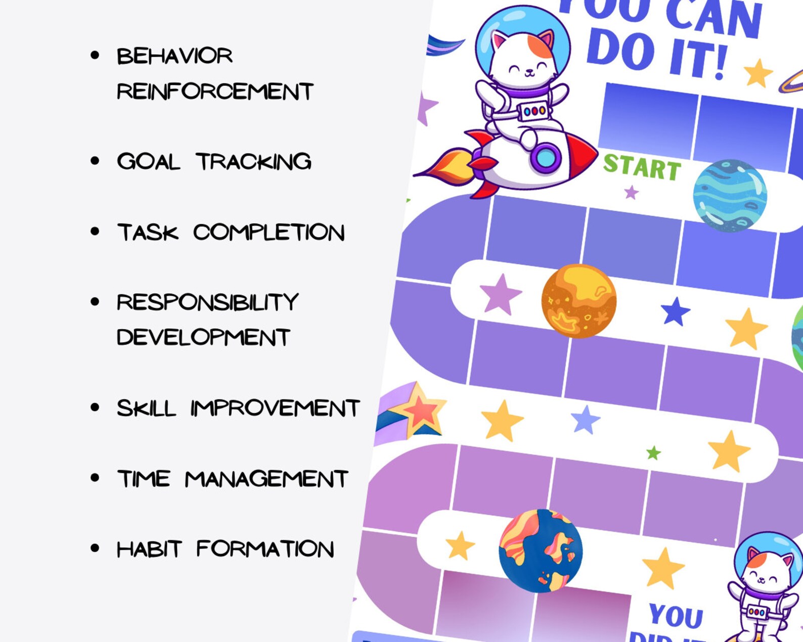 Space Reward Chart Printable Kids Reward Chart Potty - Etsy