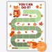 Fall Reward Chart Printable Autumn Sticker Chart, Fox Reward Chart ...