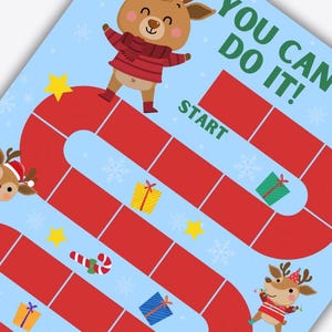 Christmas Reindeer Reward Chart for Kids (PDF & PNG) - Etsy