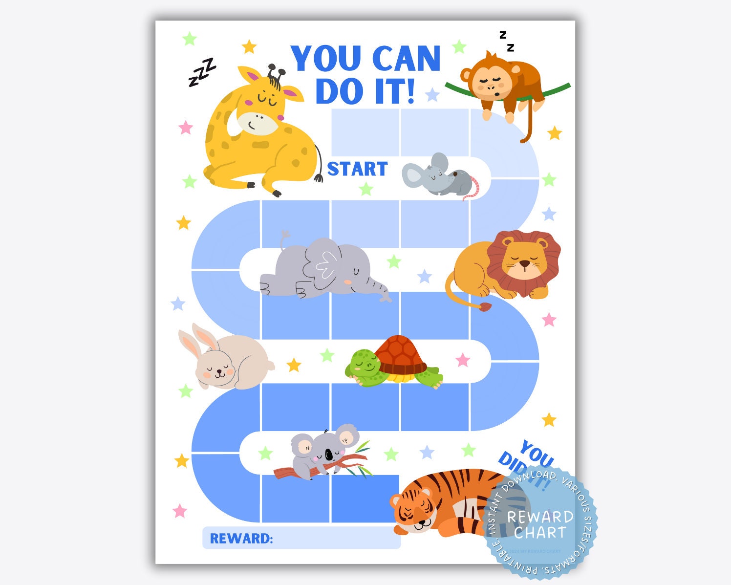 Sleep Reward Chart, Goodnight Reward Chart for Toddlers, Toddler ...