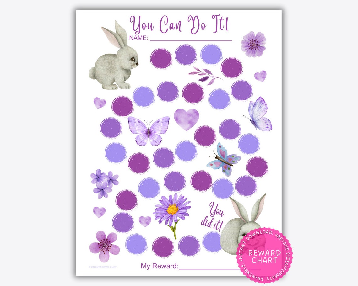 Printable Reward Chart, Easter Reward Chart, Potty Training Chart, Kids ...