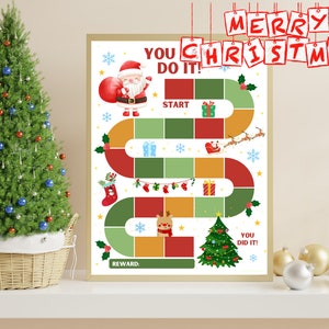 Christmas Reward Chart: Santa Sticker Chart for Kids (printable) - Etsy